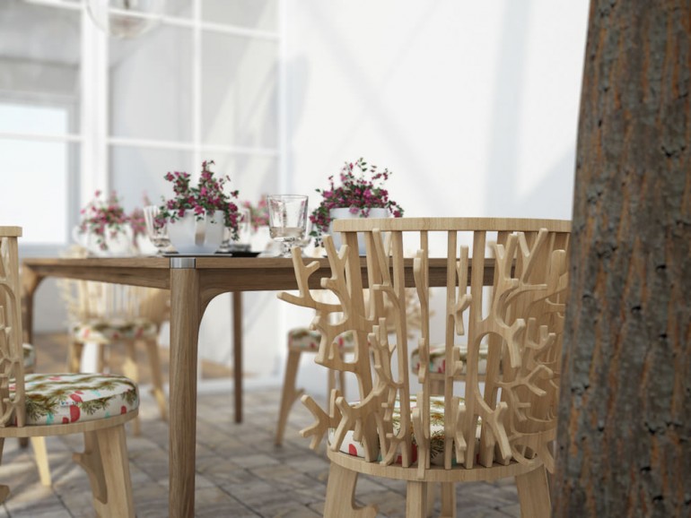 Branch chair la chaise nature par le studio Fajno