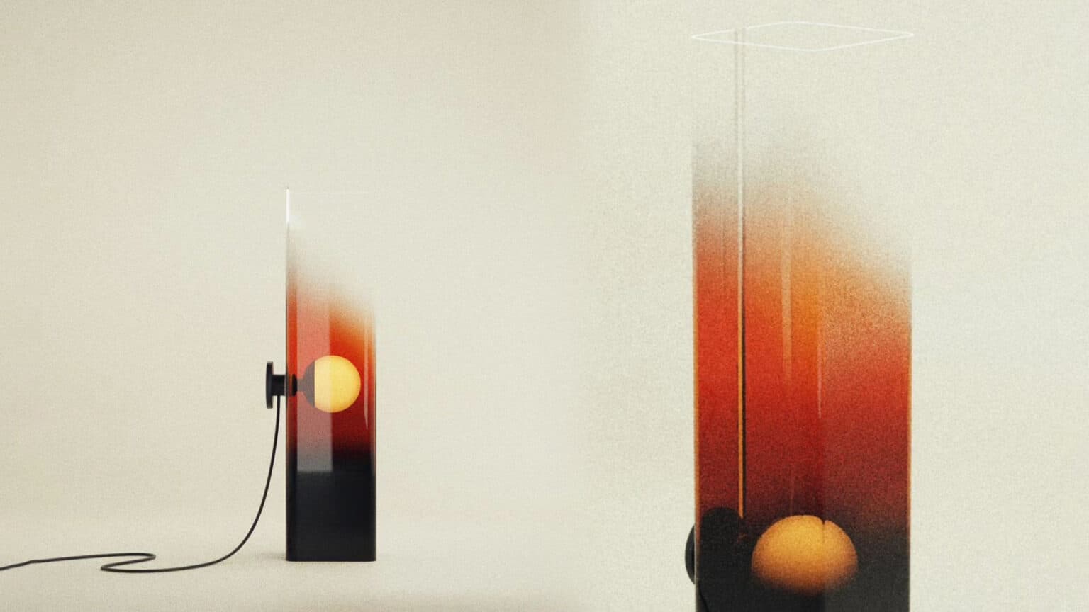 Un coucher de soleil dans son salon ; la lampe The Reset Horizon de ...
